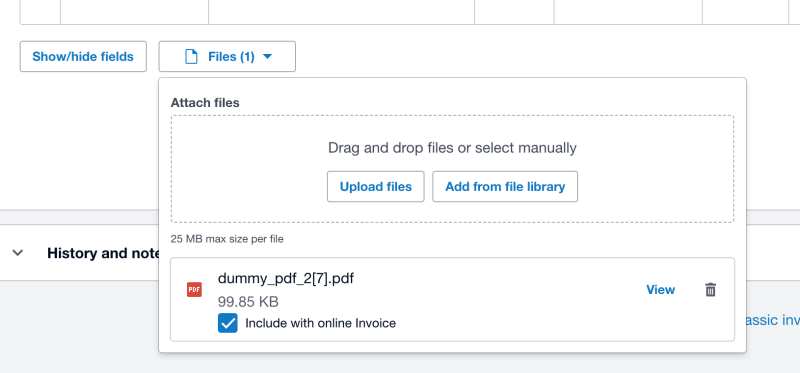 Attaching files to your invoices | Invoice Stack